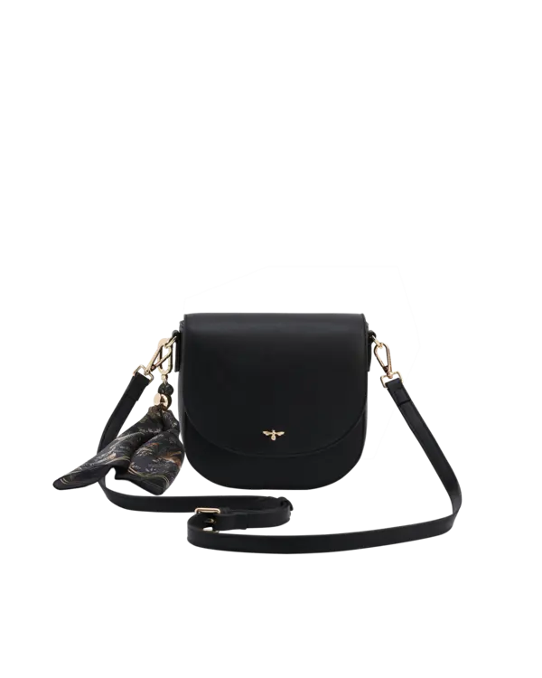 FABLE ENGLAND Beth Saddle Crossbody Bag - Black