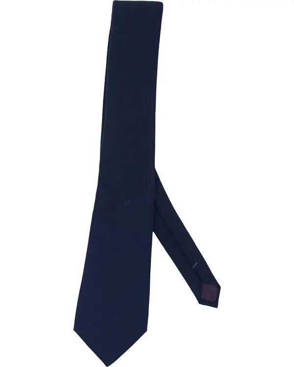 LORDS OF HARLECH Taddeo Merino Tie Navy - Blue