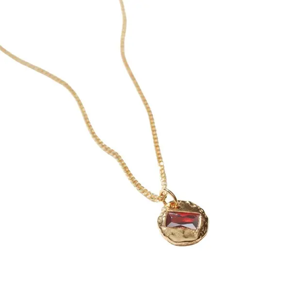 MURU Mini January Birthstone Necklace - Gold