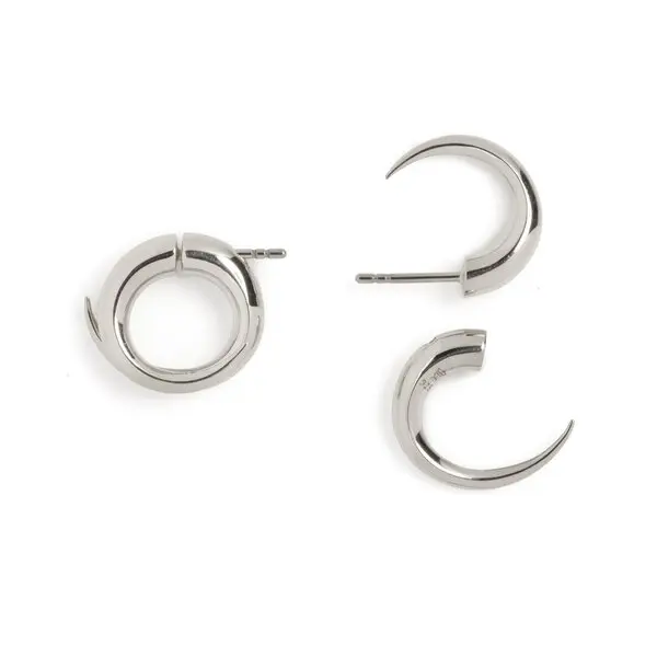 KASUN LONDON Crocodile Hoop Earrings