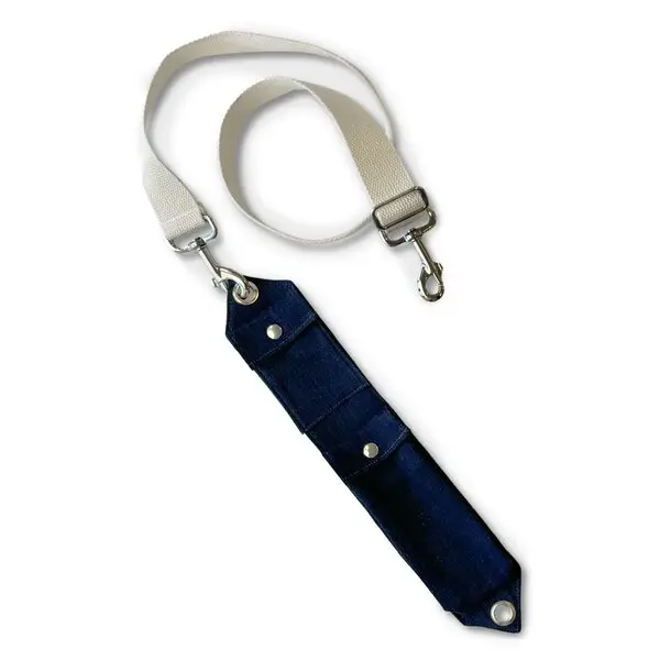 PARK + COOP Manhattan Upcycled Denim Crossbody Strap - Blue