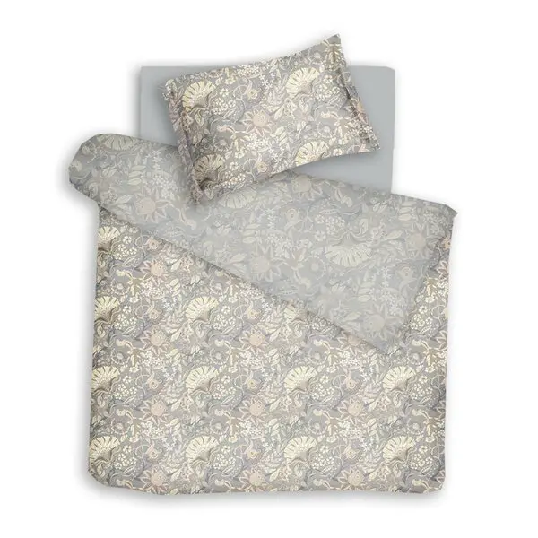 DECOFLUX HOME Neutrals / Sateen Bed Linen Set Boho Fog - Grey