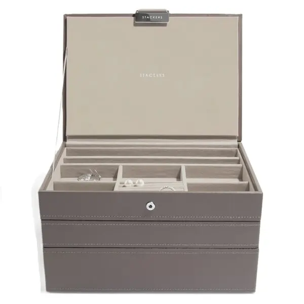 STACKERS Neutrals / Classic Mink Jewellery Box Set Of Three - Brown
