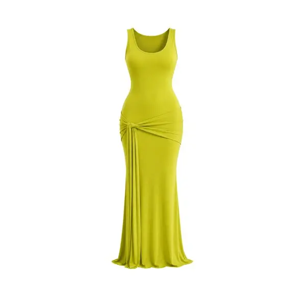 MAISON DE GALA Serena Lime Maxi Dress