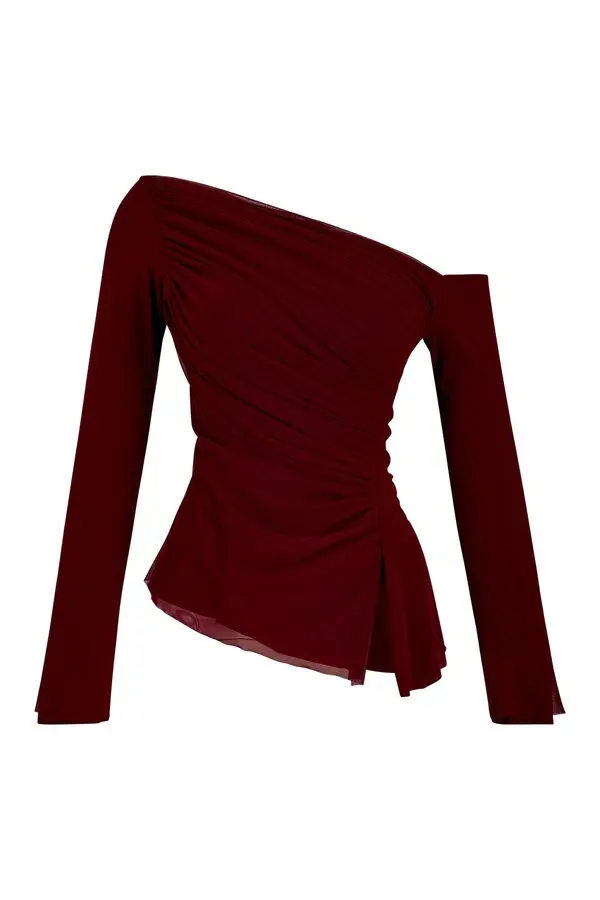 GROWNY Caprina Blouse Burgundy - Red