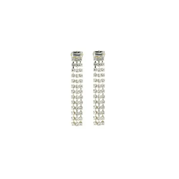 LOTT. GIOIELLI Veronique Earrings Baguette Waterfall S Crystal - Silver