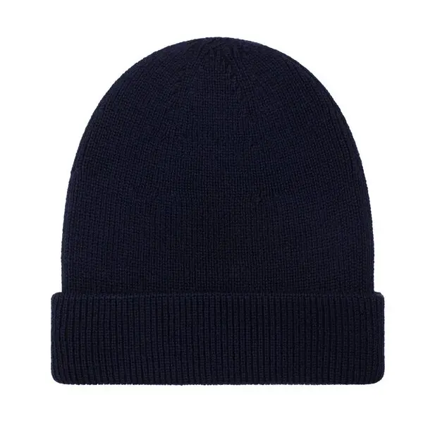 PAUL JAMES KNITWEAR Heavyweight Merino Activewear Beanie Navy - Blue