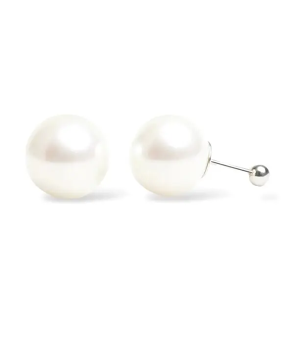 NINEMOO Pure Orb Pearl Studs - Silver
