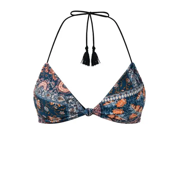 IVY SWIMWEAR Nina Knot Top In Navy - Blue