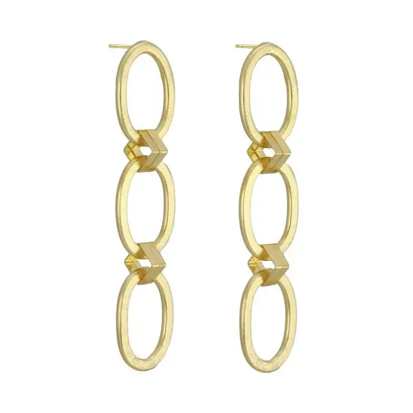 MARCIA MORAN Cletine Chain Earrings - Gold