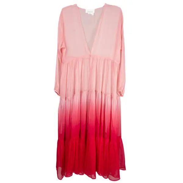 Saachi Ombré Tiered Sheer Kimono - Pink