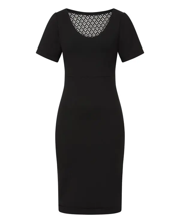 SOPHIE CAMERON DAVIES Lace Back Jersey Midi Dress - Black