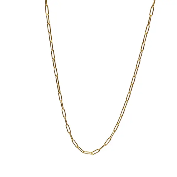 FV JEWELLERY Steel Me Yellow Paperclip Chain - Gold