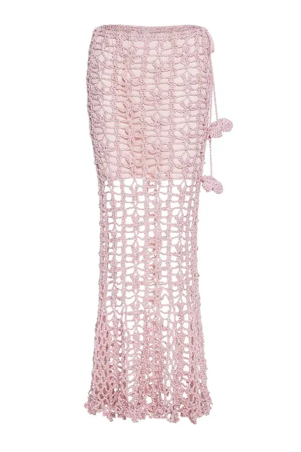 ANDREEVA Vanilla Handmade Knit Skirt - Pink