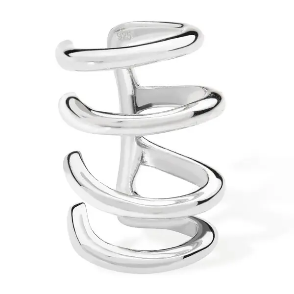 LUCY QUARTERMAINE Solid Sterling Waterfall High Ear Cuff - Silver