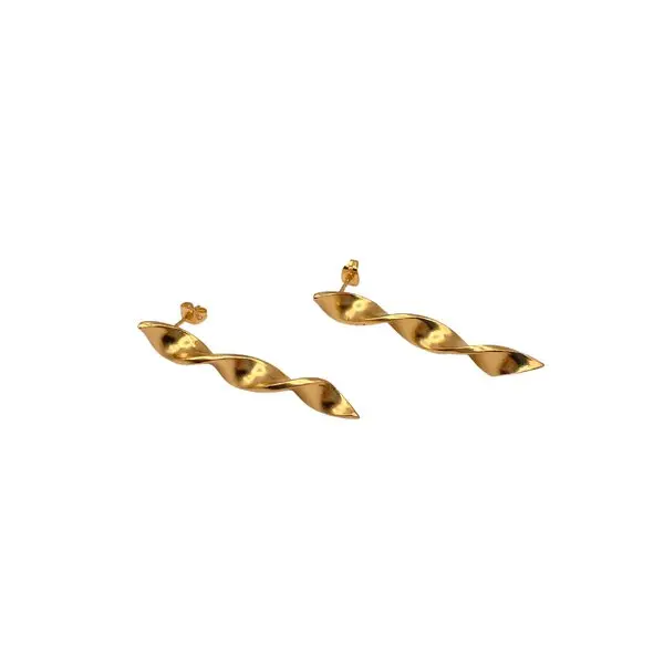 LES REINES En Arc Statet Earrings 24k Plated - Gold
