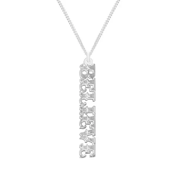 CARTERGORE Sterling “believe” Word Necklace - Silver