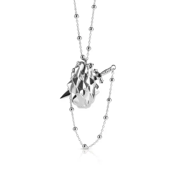 KASUN LONDON Vampire Heart Pendant - Silver