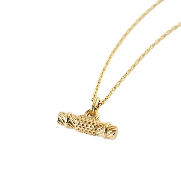 ELK & BLOOM Raise The T-bar Chunky 14k Pendant Necklace - Gold