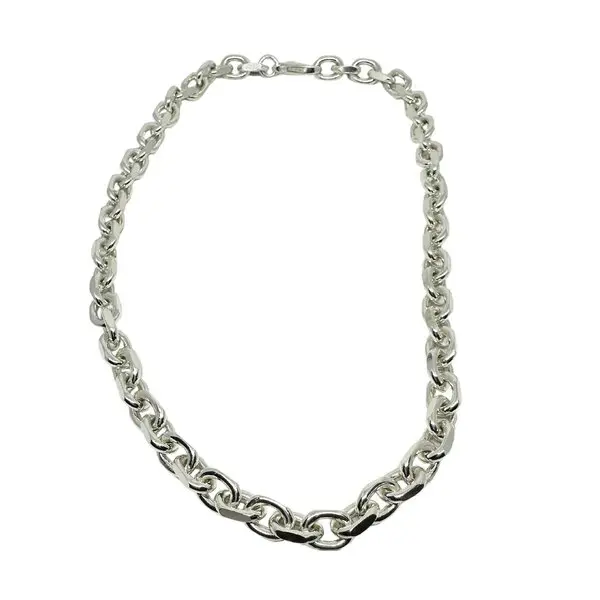 TG-JEWELLERY BY TAMARA GERVASIO S Rectangular Trace Chain Necklace – Sterling - Silver