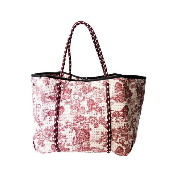 POP UPS BRAND Everyday Tote Lion Toile - Red