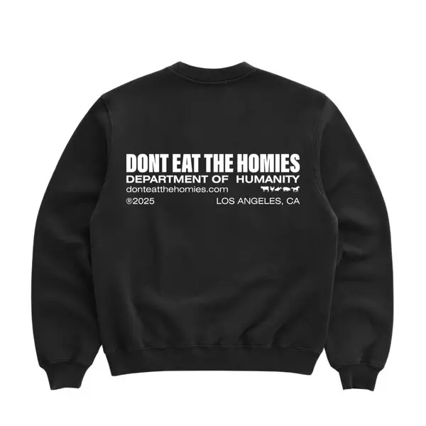 DONT EAT THE HOMIES Departt Of Humanity Crew - Black
