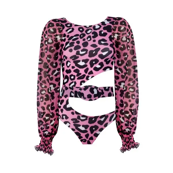 NUR KARAATA Ella Leo Swimsuit - Pink