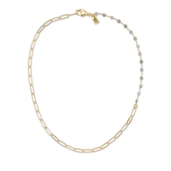 NATIVE GEM Gia Necklace- Labradorite - Yellow
