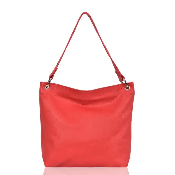 OWEN BARRY Leather Shoulder Bag Chilli Hesta - Red