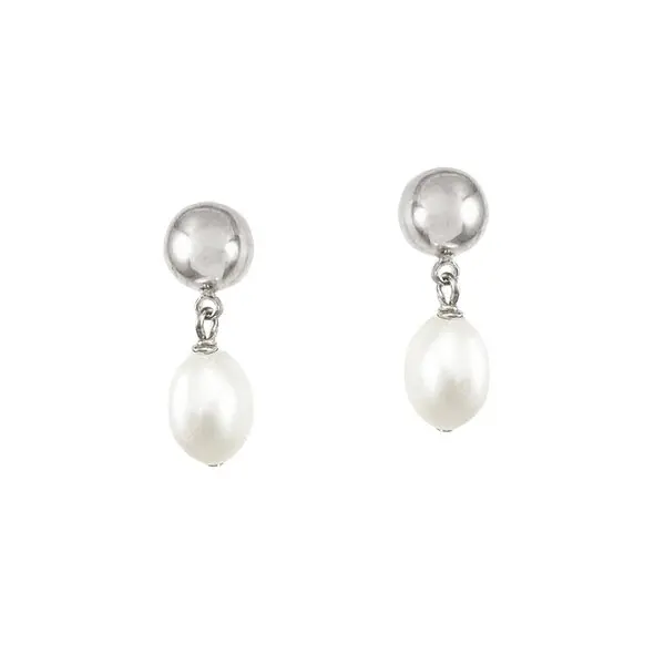 BIKO Alouet Pearl Studs - Silver