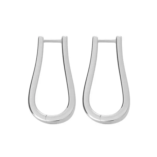 LUCY QUARTERMAINE Solid Sterling Petal Hoops Large - Silver