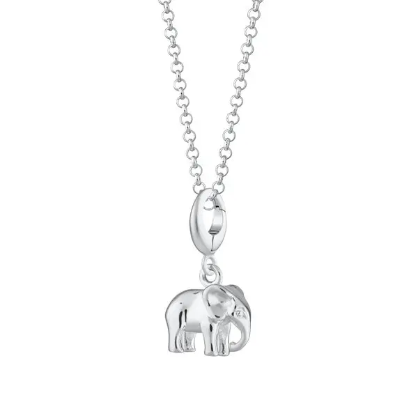 LILY CHARMED Sterling Elephant Charm Necklace - Silver
