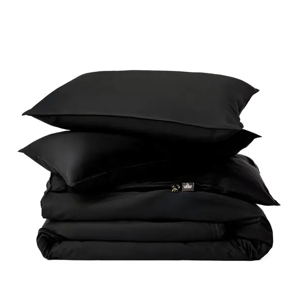 CANADIAN DOWN & FEATHER COMPANY Duvet Cover Set With Three Sided Zipper, Twin / Single Bear - Black