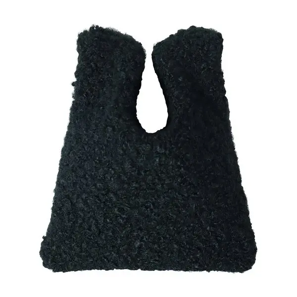 2KSTYLE Teddy Faux Shearling Mini Pouch - Black