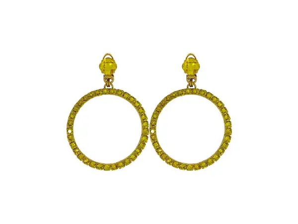 VICKISARGE The Medium Hoop Earrings In Gold Clip - Yellow