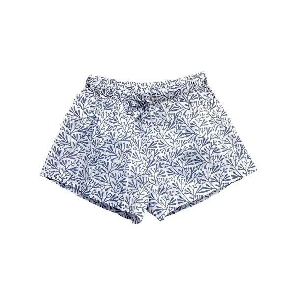 LIME TREE DESIGN Bud Cotton Sleep Shorts - Blue
