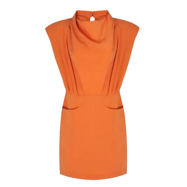 MIRIMALIST Cupro Mini Dress Oranj