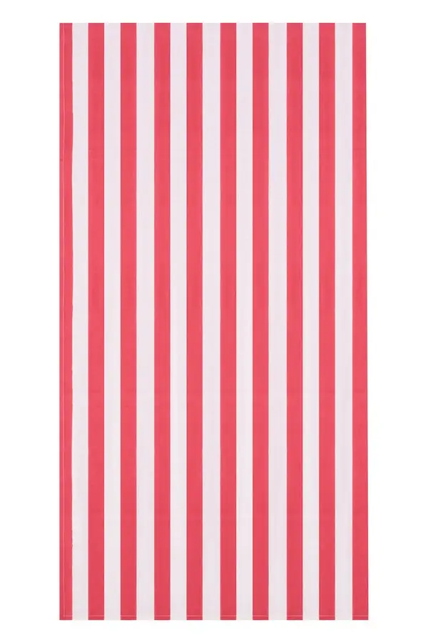 NOLOGO-CHIC Broad Stripe Cloth Table Cloth Cotton Coral M-l - Red