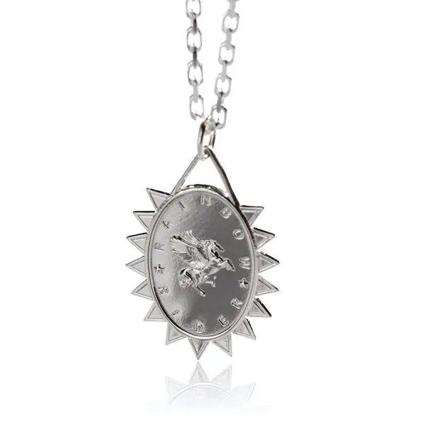 CARTOGRAPHY Rainbow Rider Goddess Iris Rainbow Necklace In Sterling - Silver
