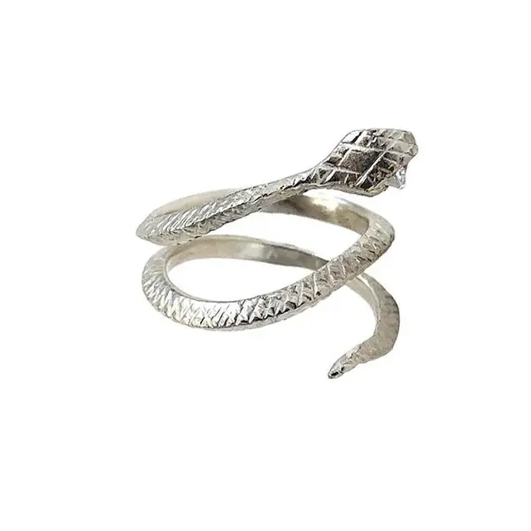 AKI ROC JEWELRY Snake Ring -sterling - Silver