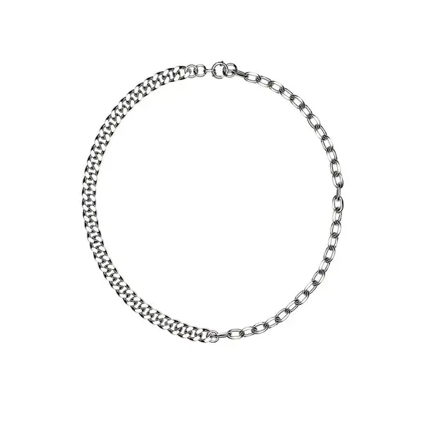 MHART Oval Chain Necklace - Silver