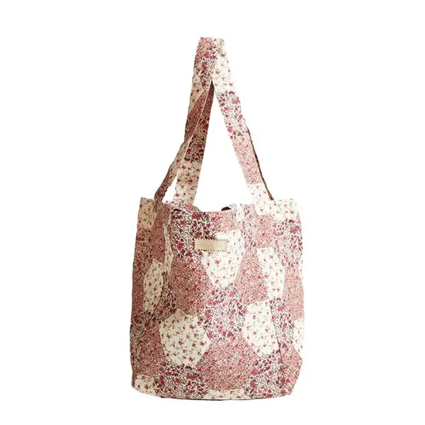 LILY AND LIONEL Aster Patchwork Tote Bag - Pink/red