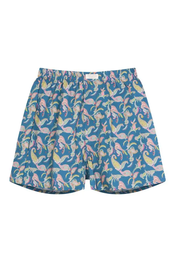 NOLOGO-CHIC Paisley Print Boxers Boxer Short Cotton Deep Sea - Blue