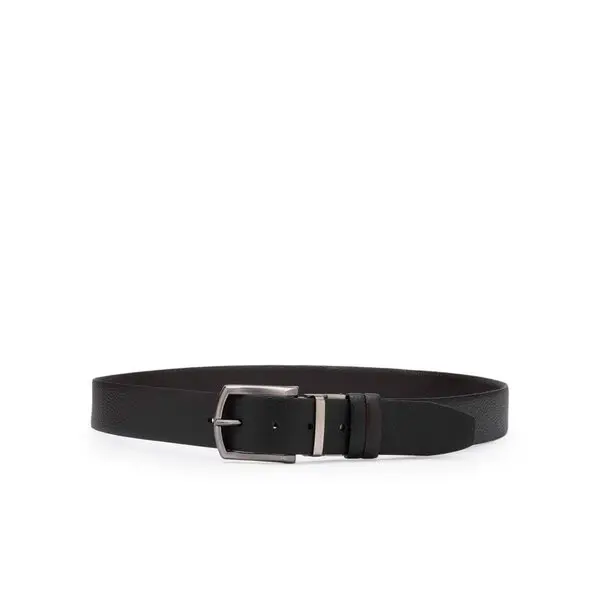 ILVI Black / Brown Galloway Black-brown Floater Leather Belt - Black/brown