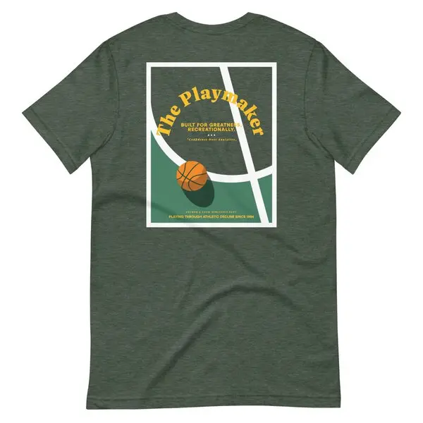 ANCHOR & CREW Forest The Playmaker Basketball Club League Organic Cotton T-shirt - Green