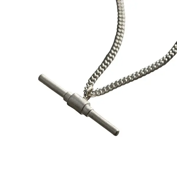 POSH TOTTY DESIGNS T Bar Pendant Necklace - Silver