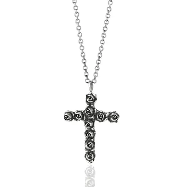 UNALOE Cross Legend Necklace In Sterling Elegant Jewelry - Silver
