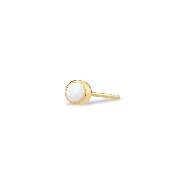 Maya Brenner Designs Birthstone Stud Yellow Opal October - Gold
