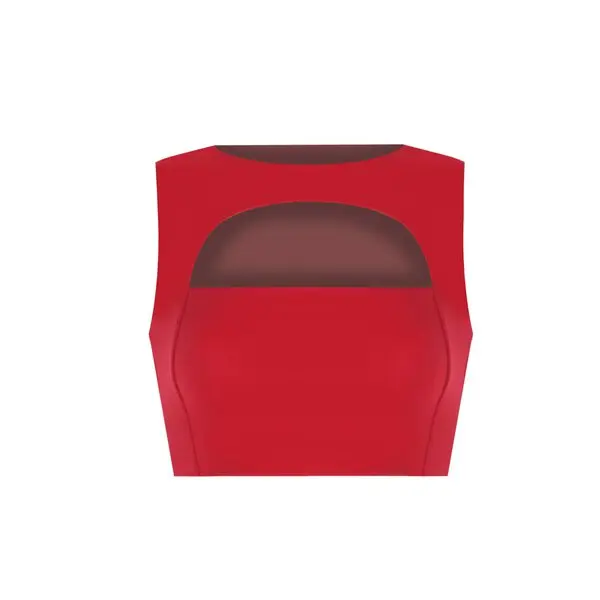 YORSTRULY Cut Out Bra Top Fire Ltd Edition - Red
