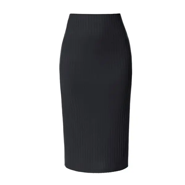 AGGI BY HALEWSKI Rita Pirate Bodycon Midi Skirt - Black